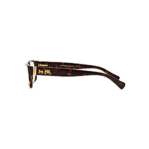 Coach HC6078 Prescription Eyewear Frames, Dark Tortoise/Demo Lens, 52 mm