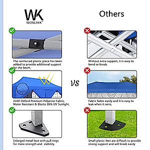 WONLINK 10x20 ft Instant Pop up Canopy, Party Tent Folding Heavy Duty Gazebos with Removable Sidewalls and Wheeled Bag Waterproof