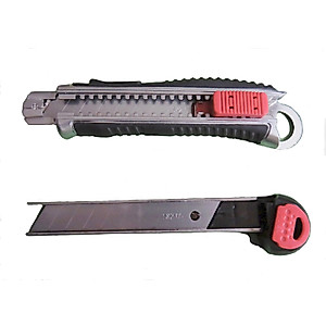 Smithline Heavy-Duty Professional Grade 18mm (3/4 inch) Utility Knife Retractable Razor, Box Cutter, Snap-Off SK2 Blades