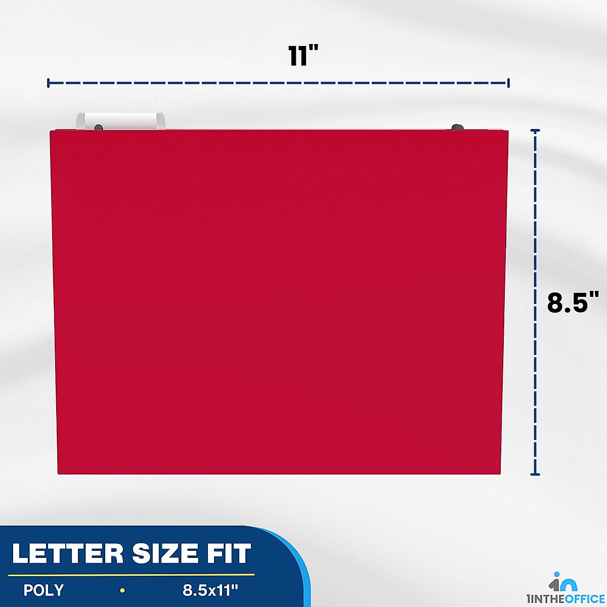 1InTheOffice Poly Expanding Hanging File Folders, Letter Size, Assorted,10/Pack