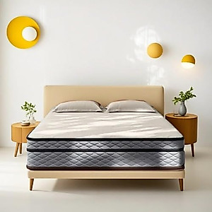 12 Inch Queen size Mattresses , New Memory Foam Hybrid Queen Mattress in a Box, Individual Pocket Spring Breathable Comfortable for Sleep Supportive and Pressure Relief, Medium Firm Mattresses (Queen)