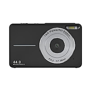 Leadmall 1080P High-Definition Digital Camera 44 Million Photos 16x Digital Zoom Camera Anti-Shake Proof Home Camera, Night Vision Flash, Birthday Gift (Black)