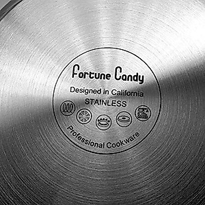 Fortune Candy 4-Quart Saucepan with Lid, Tri-Ply, 18/8 Stainless Steel, Advanced Welding Technology, Dishwasher Safe, Induction Ready, Mirror Finish