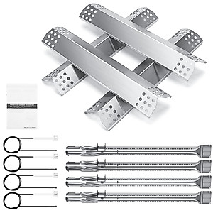 Hisencn Replacement Parts for Monument Grills 24367, 35633, 17842, 24633, 41847NG, 77352, 77352MB, Heat Tent and Grill Burner& Igniter Replacement Parts for Monument Grills 4-Burner Gas Grill