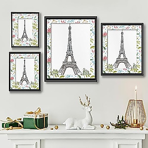Lakiniss 4x6 Picture Frame, Picture Frames for Wall Eco Friendly Wood 4x6 Frame Durability Black Frames Poster Frames Gallery Photo Frame Picture Frames 4x6 (Lovely Flower Artwork Designs)
