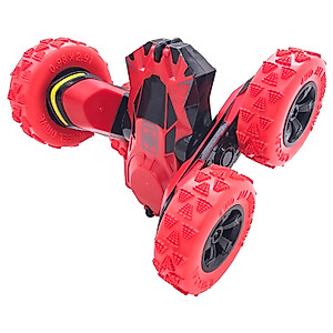 Threeking RC Stunt Car Remote Control Cars Toy Double-Sided Driving 360-degree Flips Rotating Cars Toys for Kids Boys Girls Ages 6+,Red