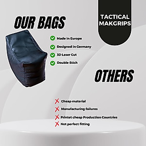Tactical Mak Grips Shooting Rest Bags for Precision Outdoor Shooting Front & Rear Support Stand Holders for Gun Hunting Target Sports Camera Bean Bag Front & Rear Support - Unfilled