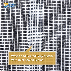 GUARD SHIELD Clear White Tarp Heavy Duty 8x20 Feet Waterproof for Greenhouse Outdoor Garden Poly Cover UV Resistant 3x3 Weave 10mil