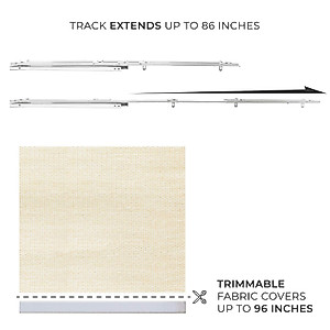 CHICOLOGY Vertical Blinds, Room Divider, Door Blinds,Blinds for Sliding Glass Doors, Temporary Wall, Closet Curtain, Room Door, Woven Beige (Natural Woven) W:46-86 x H:Up-to 96 inches