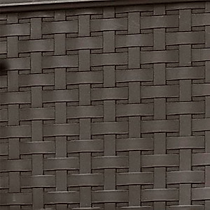 Sterilite 3 Drawer Wicker Weave Decorative Storage Organization Container Cabinet Tower with Driftwood Handles, Espresso (4 Pack)