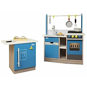 Little Tikes® Classic Cook’s Kitchen with Island 2-in1 Multi Kid Interactive 360 Degree Role Play with Style, Function, Accessories and Imagination Fun for Kids Boys Girls Ages 3-8 Years