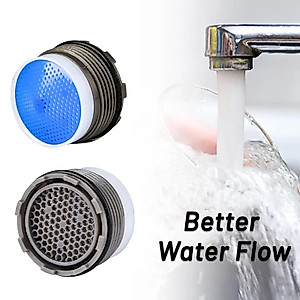 8 Pack Faucet Cache Aerator - 18.5 mm Water Saving Flow Limiter Set for Bathroom or Kitchen Replacement Parts - Sink Aerator Replacement Set, with Wrench Removal Tool(1.5GPM) (8 Pack)