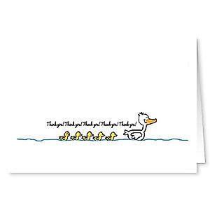 18 Assorted Thank You Note Cards - Blank Assorted Thank You Notes - Boxed Set Cute Animals Note Cards