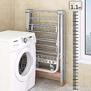 Clothes Drying Racks Outdoor, Heavy Duty Laundry Drying Rack, Portable Drying Rack Clothing, Folding Space Saving Garment Rack, Blanket Rack Clothesline, for Indoor Outdoor