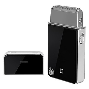 Men Electric Ultra Thin Shaver Rechargeable Washable Wet/Dry Razor for Face Care Beard Trimmer Reciprocating Blade with USB Charger