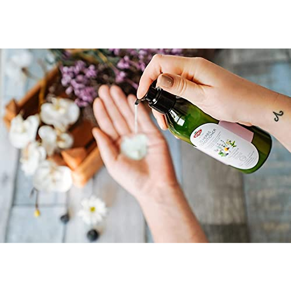 OTACI 10 Herbs Rejuvenate and Soften Conditioner for All Hair Types, Sage, Peppermint, Melissa, Rosemary, Myrtle, Storax, Thyme, Juniper, Lavender, Chamomile, No Paraben, No Alcohol Herbal Conditioner