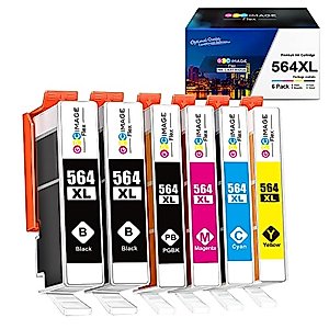 GPC Image Flex Compatible 564XL Ink Cartridge Replacement for HP 564XL 564 XL Compatible with DeskJet 3520 3522 Officejet 4620 Photosmart 5520 6510 6520 (Black Photo Black Cyan Magenta Yellow, 6 Pack)