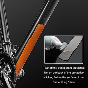 ALI2 Mountain Style Bike Downtube Frame Protector for Bike Road Bike,Orange