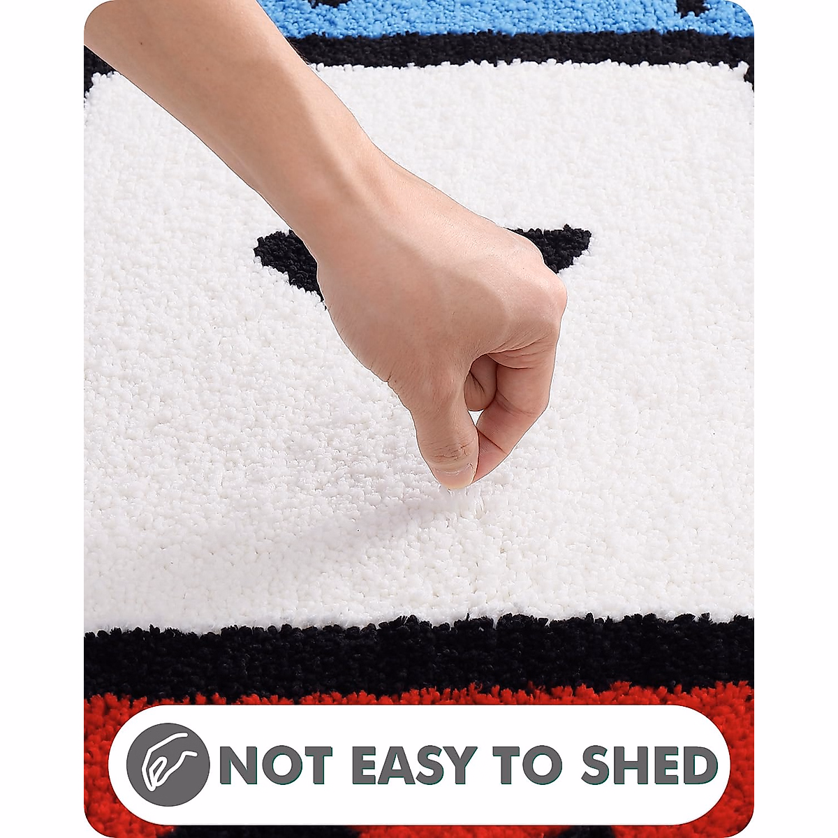 LUMI Fun Glove Floor Mat - Playful Glove Design, Non-Slip Backing, Durable and Easy to Clean, Ideal for Living Room, Bedroom, Nursery and Playroom Decor, 16"x32", Game Console