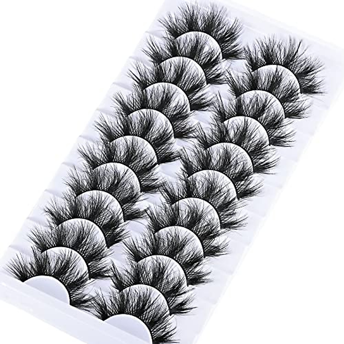 FARRED Fluffy Eyelashes 8D Faux Mink Lashes Wispy Eyelash Natural Look Short Fake Eye Lash Pack Full False Lash 10 Pairs (Z02|12-18MM)