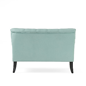 Christopher Knight Home Nicole Fabric Settee, Light Blue