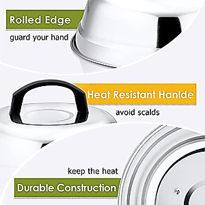 Leonyo 9 Inch Cheese Melting Dome Lid Set of 4, Stainless Steel Griddle Accessories, Durable Basting Steaming Cover for Teppanyaki Flat Top Griddle Grill, Hamburger Bacon Steak Patties, Plastic Handle