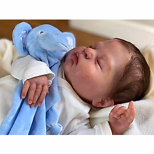 Anano Realistic Newborn Reborn Baby Doll Boy 20 Inch Handmade Soft Lifelike Baby Boy Doll Silicone Vinyl Life Size Babys Dolls
