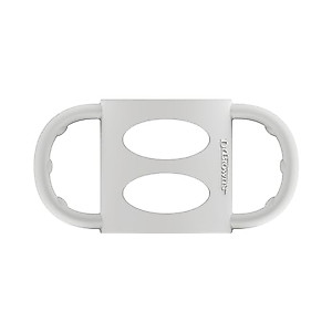 Dr. Brown's Milestones 100% Silicone Baby Bottle Handles, Narrow, Removable Easy-Grip Transitional Sippy Cup Handles, Gray, 4m+, 1 Pack