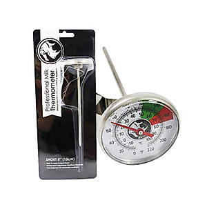 BrewGlobal Rhinoware Thermometer, Stainless Steel Short (RWTHERMS)