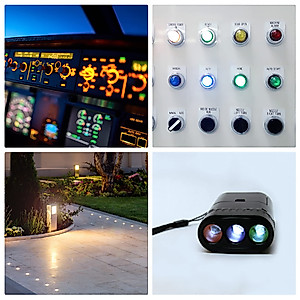 MECCANIXITY E10 Screw Base LED Bulbs 5-5050 DC 12V 1W Mini Lights Interior Lamps, Warm White Pack of 4