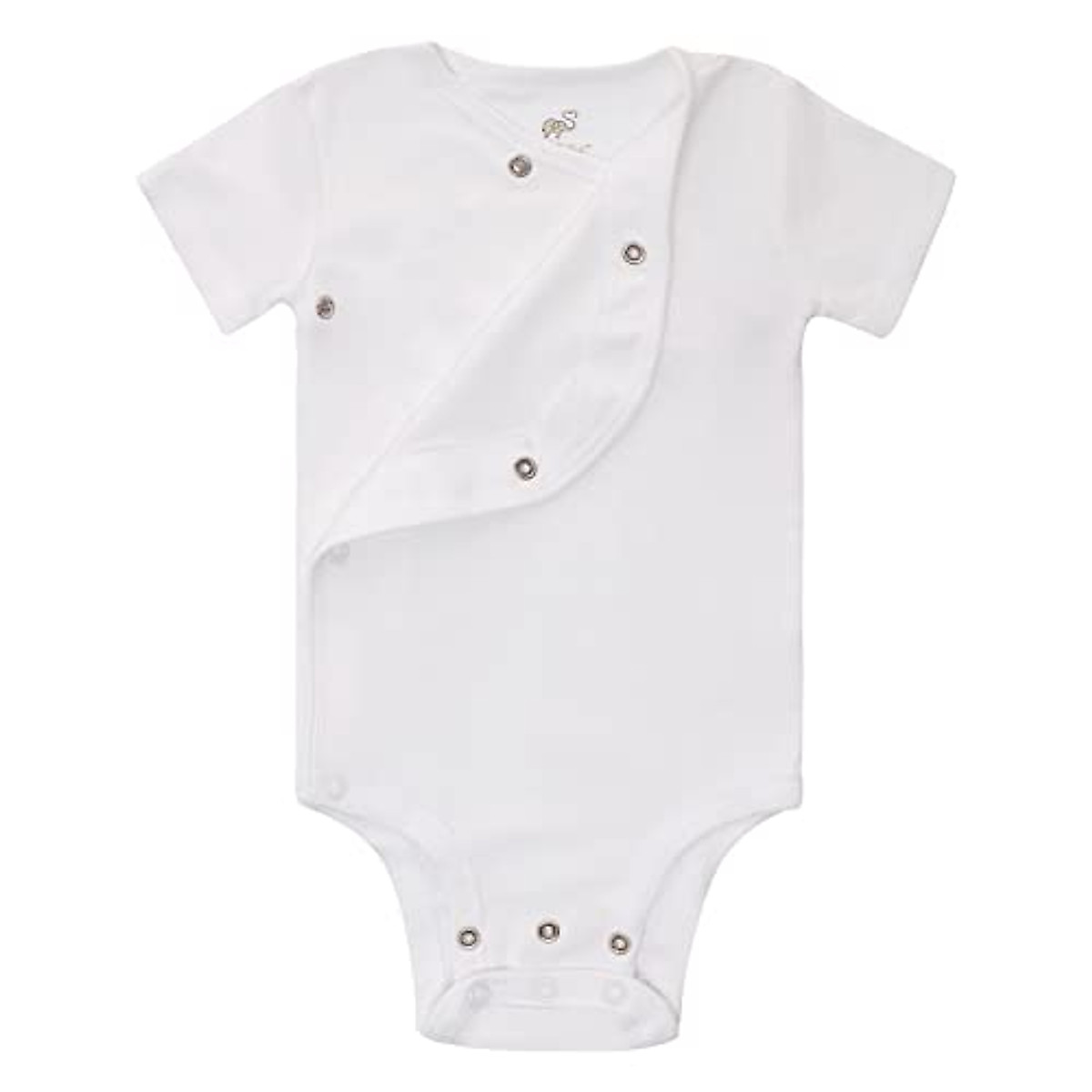 CozeeME Baby Boys 2 Pack Short Sleeve Side Snap Grow With Me Bodysuit 0-3 Months