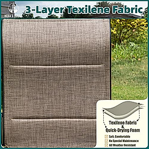 HERA'S HOUSE 7 Pieces Patio Dining Set, Outdoor Dining Set for 6, 6 x Dining Chair, 1 x Rectangular Expandable Large Surface Metal Dining Table for Patio, Lawn, Garden, Porch