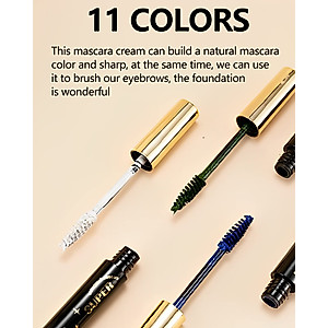 Dark Light Purple Mascara Volume and Length-2PCS Waterproof Voluminous Tubing Colored Mascara for Eyelashes,Lengthening Curling Liquid Lash Extensions Colorful mascara, Christmas Makeup Gift for Women