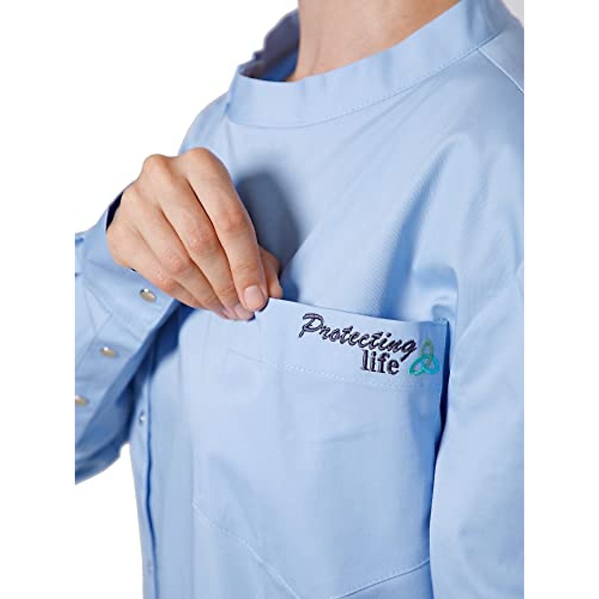 Medical Lab Coat For Women (Blue) (6/M)
