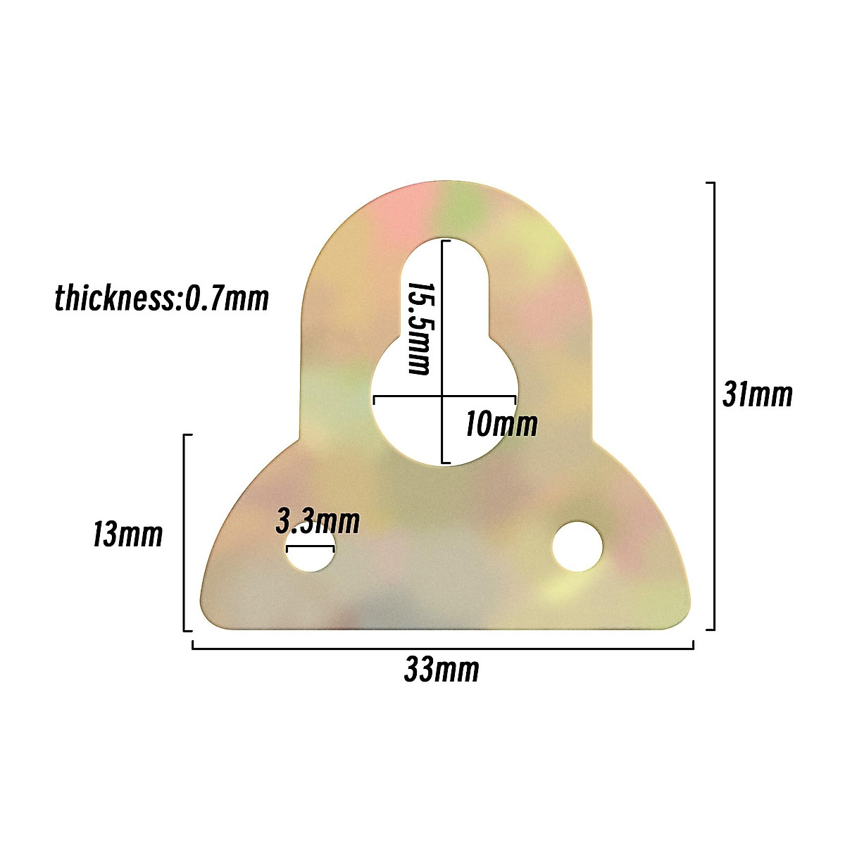 eMagTech 100Pcs Photo Frame Hanging Plate Mirror Picture Holders Metal Hidden Mirror Clip Holders Accessories for Slotted Mirrors Glass Panels Picture Frames