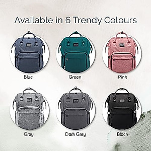 KiddyCare Diaper Bag Backpack | Baby Diaper Bags with Changing Station for Mom | Multifunction Travel Back Pack Maternity Baby Bags Waterproof Tote Bag Spacious, Unisex Stylish | Gray