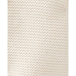 little planet by carter's unisex-baby Organic Cotton Signature Stitch Cardigan, Cream, 9 Months
