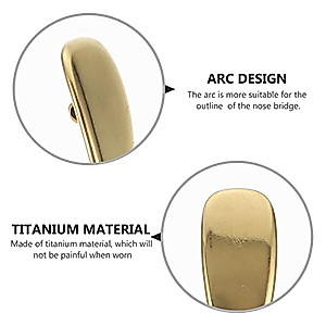 ARTIBETTER 2Pcs Eyeglass Nose Pads Titanium Eyeglass Nose Pads Glasses Nose Pad Replacement Anti Slip Nose Piece Glasses Repair Kit