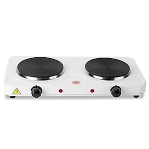 2000W Portable Electric Double Burner Hot Plate Cooktop Kitchen Cooking Stove