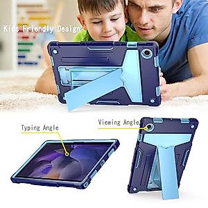 Tablet PC Case Case Compatible with Samsung Galaxy Tab A8 10.5 X200/X205 (2021),with Kickstand Three-Layer Hybrid Full Body Case Rugged Shock-Proof Fall Protection Cover Protective Cover (Color : NAV