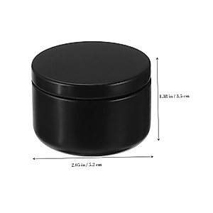 ULDIGI 12pcs Black Aluminum Candle Tins - Round, 8 Oz, Compact & Portable, Ideal for Travel, Storage & DIY Candle Making