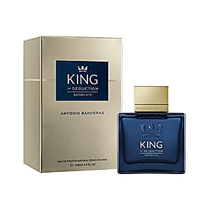 Banderas Antonio Perfumes - King of Seduction Absolute - Eau de Toilette for Men - Long Lasting - Fresh, Masculine and Elegant Fragance - Woody and Moss Notes - Ideal for Day Wear - 3.4 Fl Oz