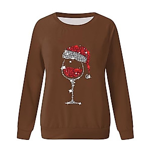 Christmas t-Shirt Women Moto Jacket Women Crewneck Christmas Sweaters for Women Merry Christmas t Shirt for Women Pullover Tunic top Fleece Hoodie Pullover Blouses Waterproof Button up Sweaters for