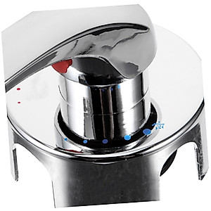 Angoily Water Heater Mixing Valve Graceling Bathtub Decor Single Handle Tub Shower Mixer Temperature Mixing Valve Bathroom Shower Mixer Wall Mount Shower Valve Alloy Silver