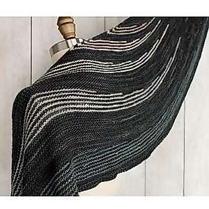 Yarn Ave Manos Fino Extrafine Merino Wool Silk Blend Hand Dyed Yarn, 100g/3.5oz Space Dyed Knitting Yarn for Shawl Pullover Cardigan (#435)