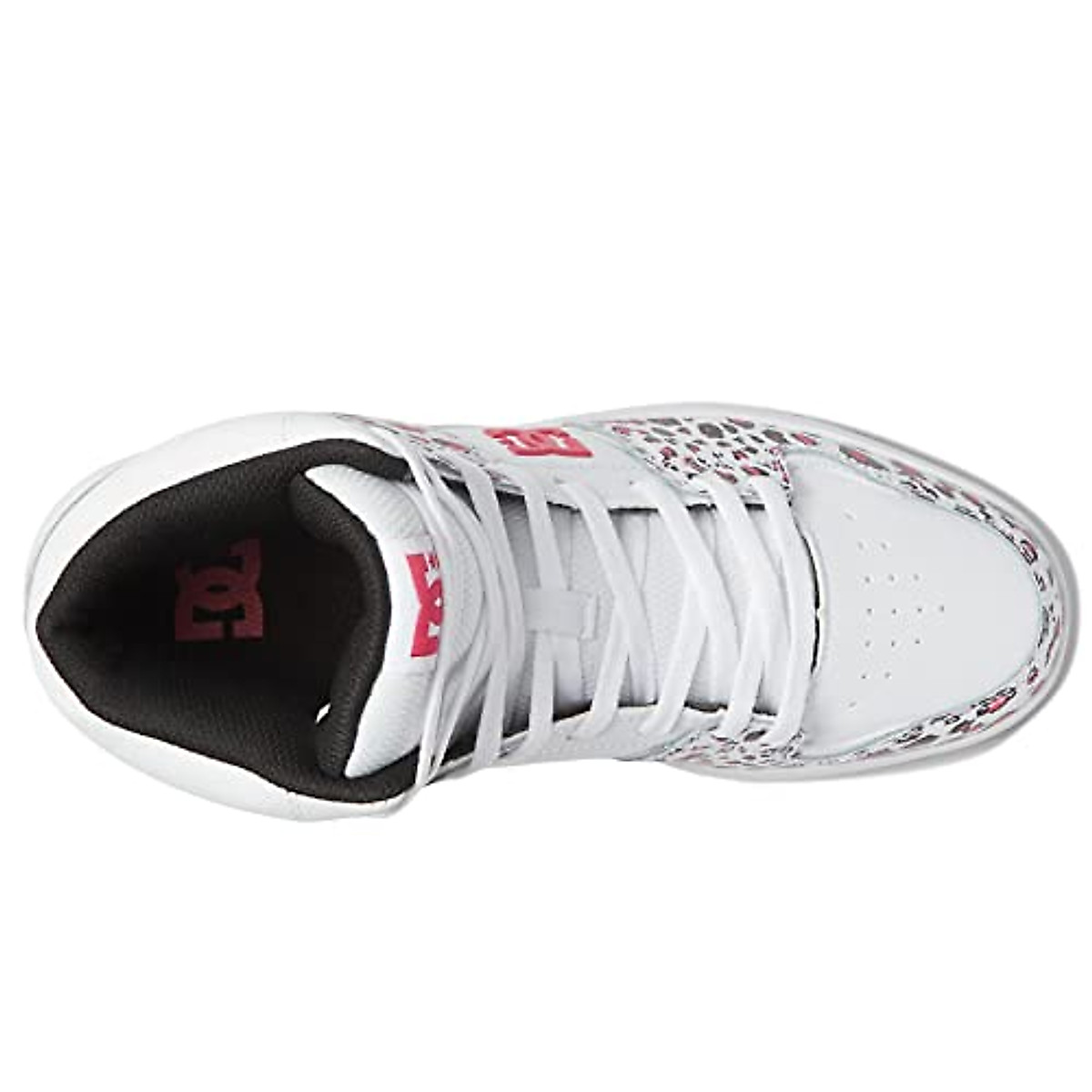 DC Cure High Top Women's Skate Shoes Sneaker Black/Leopard 7 B - Medium