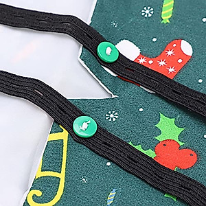 Pssopp Pet Chicken Diaper Washable Reusable Poultry Cloth Diaper for Goose Duck Hen Chicken (Cream‑Coloured Christmas L)