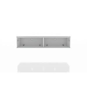 Manhattan Comfort Liberty Mid Century Modern Home Office Floating Desk, 42.28", White