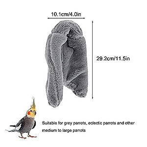 DONGKER Corner Fleece Bird Blanket, Warm Parrot Cuddle Nest Hanging Toy Comfort Parrot Cage Snuggle Hut for Parakeet Cockatiel Pigeon Parrots Cockatiels