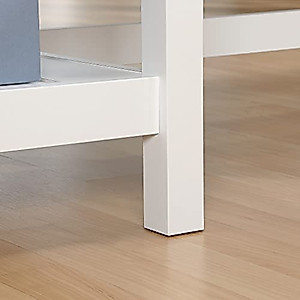 Sauder Cottage Road L-Desk, L: 65.11" x W: 58.66" x H: 29.76", Soft White Finish